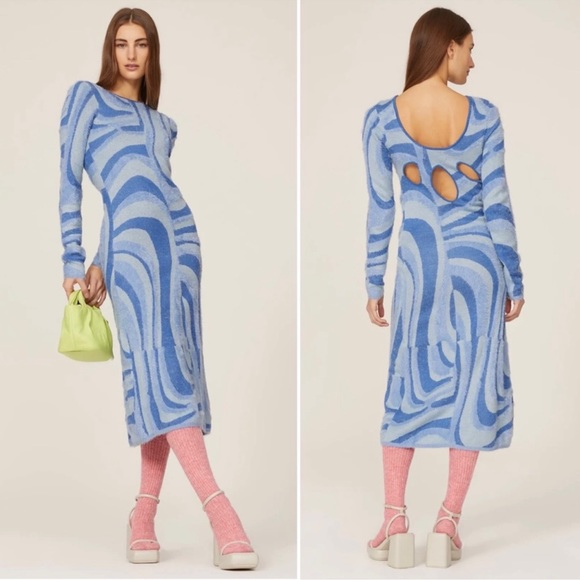 House of Sunny | Dresses | House Of Sunny Blue Swirl Dress | Poshmark